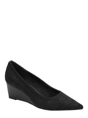 Sanctuary Pointed Toe Wedge Pumps - Black