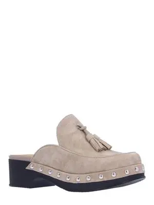 L'AMOUR DES PIEDS Gracen Studded Clogs - Taupe