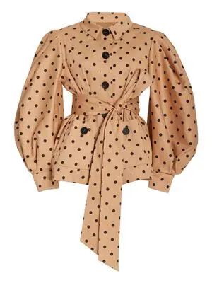 Carolina Herrera Dotted Cotton Jacket - Neutral