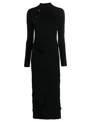 Y3 Ingesan Devoré Knitted Dress - Black