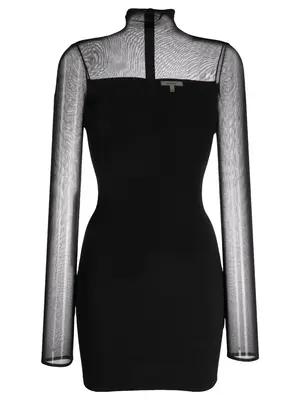 NENSI DOJAKA Roll-neck Minidress - Black