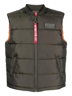 Alpha Industries Zipped Padded Vest - Green