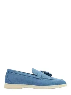SCAROSSO Leandra Tassel Loafers - Blue