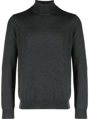 Corneliani Roll-neck Virgin Wool Jumper - Grey