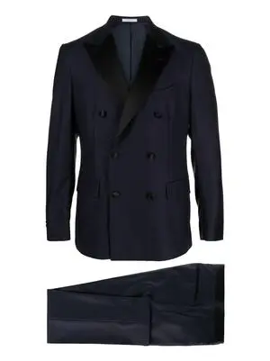Boglioli Peak-lapels Double Breasted Suit - Blue