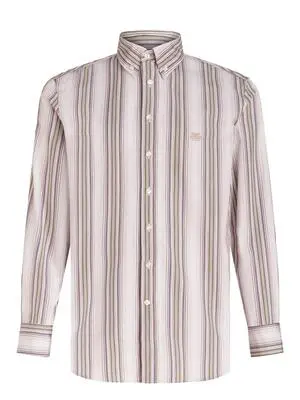 Etro Stripe-print Button-down Shirt - Neutrals