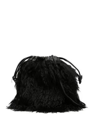 Zadig&Voltaire Rock To Go Frenzy Shearling Bucket Bag - Black