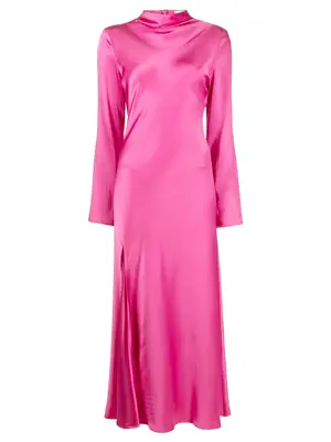 Lapointe Side-slit Midi Dress - Pink