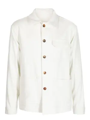 LARDINI Buttoned Cotton Shirt Jacket