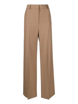 Stella McCartney Straight-leg Wool Trousers - Brown