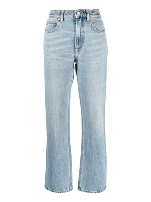 Alexander Wang Mid-rise Straight-leg Jeans - Blue