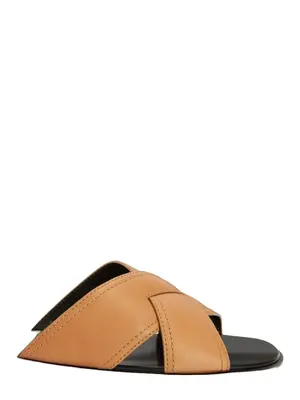 GIUSEPPE ZANOTTI Flavio Crossover-straps Leather Sandals - Brown