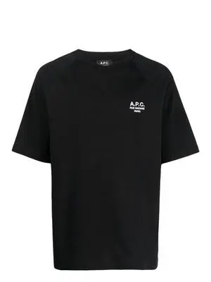A.p.c. Willy Logo-embroidered Cotton T-shirt Black