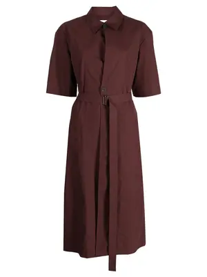 Studio Nicholson Lugana Wrapover Shirtdress - Brown