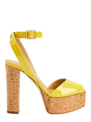 GIUSEPPE ZANOTTI 120mm Betty Platform Sandals - Yellow