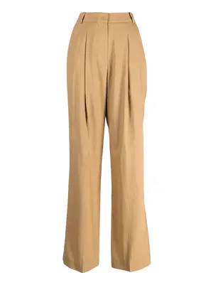 LOW CLASSIC Straight-leg Wool Trousers - Neutrals