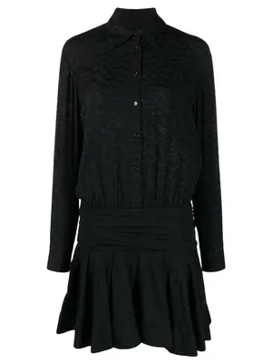 Pinko Arzach Logo-jacquard Shirtdress - Black