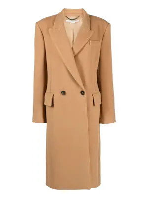 Stella McCartney Double-breasted Wool Coat - Neutrals