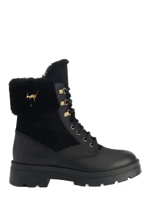 GIUSEPPE ZANOTTI Jaure Combat Boots - Black