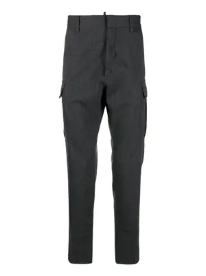 Dsquared2 Mid-rise Tapered-leg Trousers - Grey