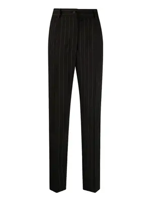 Dolce & Gabbana Stripe-pattern Tapered Trousers - Brown