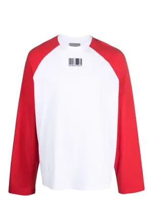 VTMNTS Colour-block Cotton Jumper - White