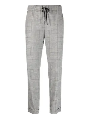 Lorena Antoniazzi Plaid Virgin Wool Trousers - Grey