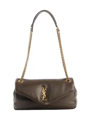Saint Laurent Calypso Lambskin Shoulder Bag Light Musk
