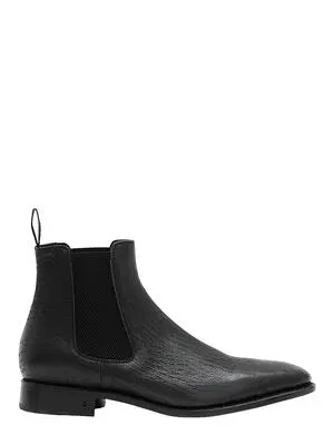 John Varvatos Amsterdam Pull On Chelsea Boots - Black Leather