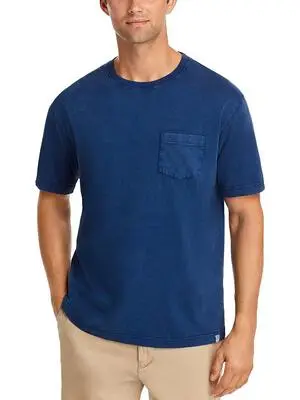 Peter Millar Crown Cotton Lava Wash Pocket Tee Navy