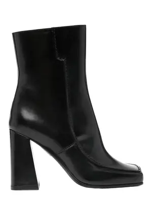 Barbara Bui 95mm Square-toe Leather Ankle Boots - Black