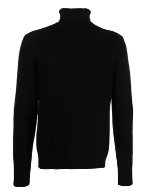 Ralph Lauren Purple Label Roll-neck Cashmere Jumper - Black