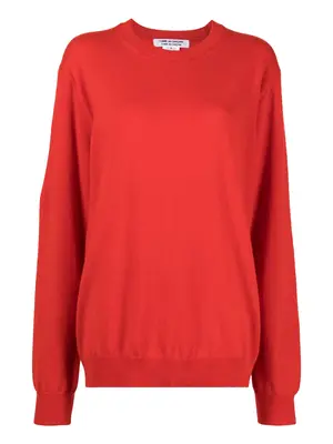 Comme Des Garçons Fine-knit Cashmere Jumper - Red