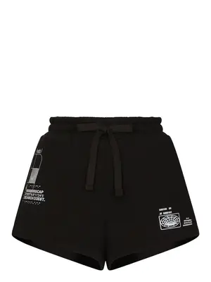 Dolce & Gabbana Coordinate-print Cotton Shorts - Black