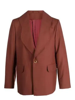 Séfr Scallop-lapels Single-breasted Blazer - Orange