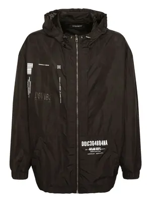 Dolce & Gabbana Logo-print Hooded Jacket - Black