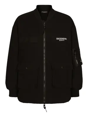 Dolce & Gabbana Patch-pocket Cotton-blend Jacket - Black