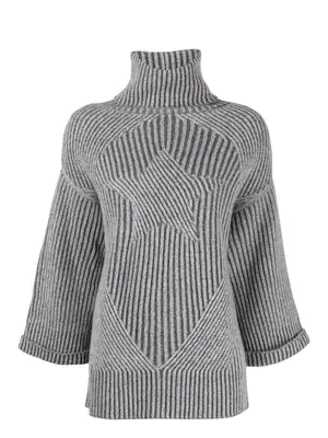 Lorena Antoniazzi Star-embroidered Jumper - Grey