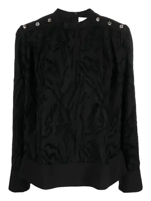 3.1 Phillip Lim Shadow Vines Jacquard Blouse - Black