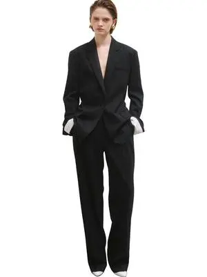 CALLAS MILANO Denis Oversized Single Button Blazer - Black