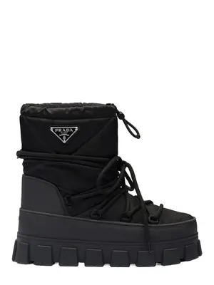 Prada Logo-plaque Snow Boots - Black