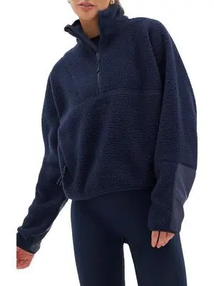 HALFDAYS Pieper Water Repellent Quarter Zip Top - Navy