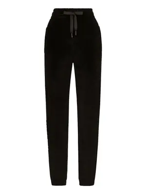 Dolce & Gabbana Logo-embroidered Drawstring Track Pants - Black