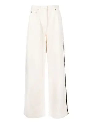 PETER DO High-rise Wide-leg Jeans - White