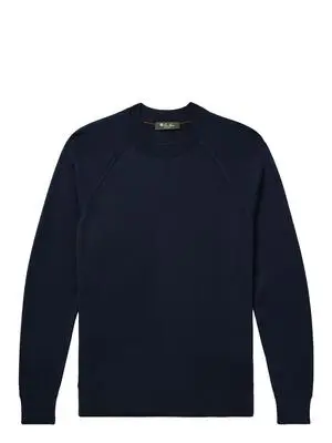 Loro Piana Cashmere, Virgin Wool And Silk-blend Sweater - Blue