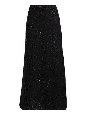 ATM Anthony Thomas Melillo Sequin-embellished Knitted Maxi Skirt - Black