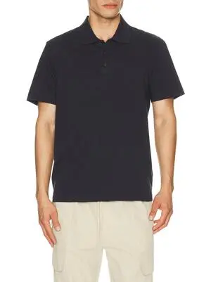 Theory Theory Bron Cotton Polo In Black Eclipse