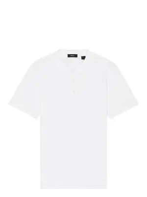 Theory Bron Cotton Polo - White