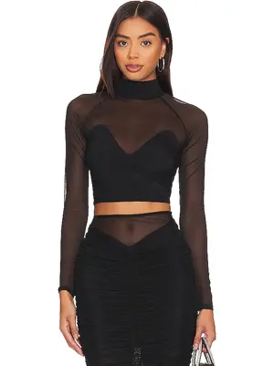 Fleur Du Mal Mesh Top - Black