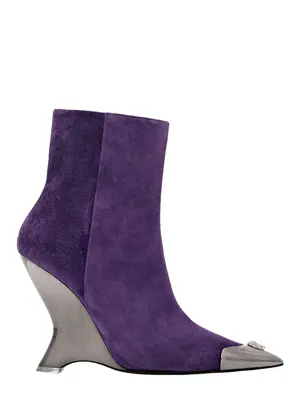 Philipp Plein Pointed-toe Ankle Boots - Purple